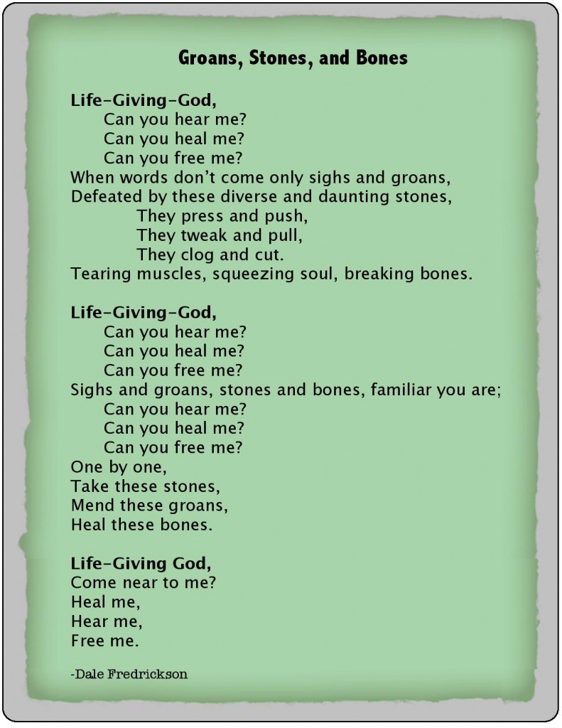 Groans, Stones, and Bones - Dale Fredrickson